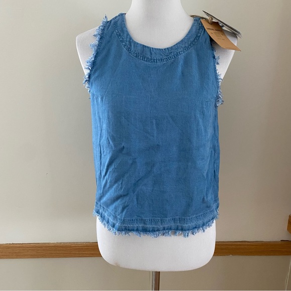 Thread & Supply | Tops | Thread Supply Chambray Denim Fringe Tank Boho ...